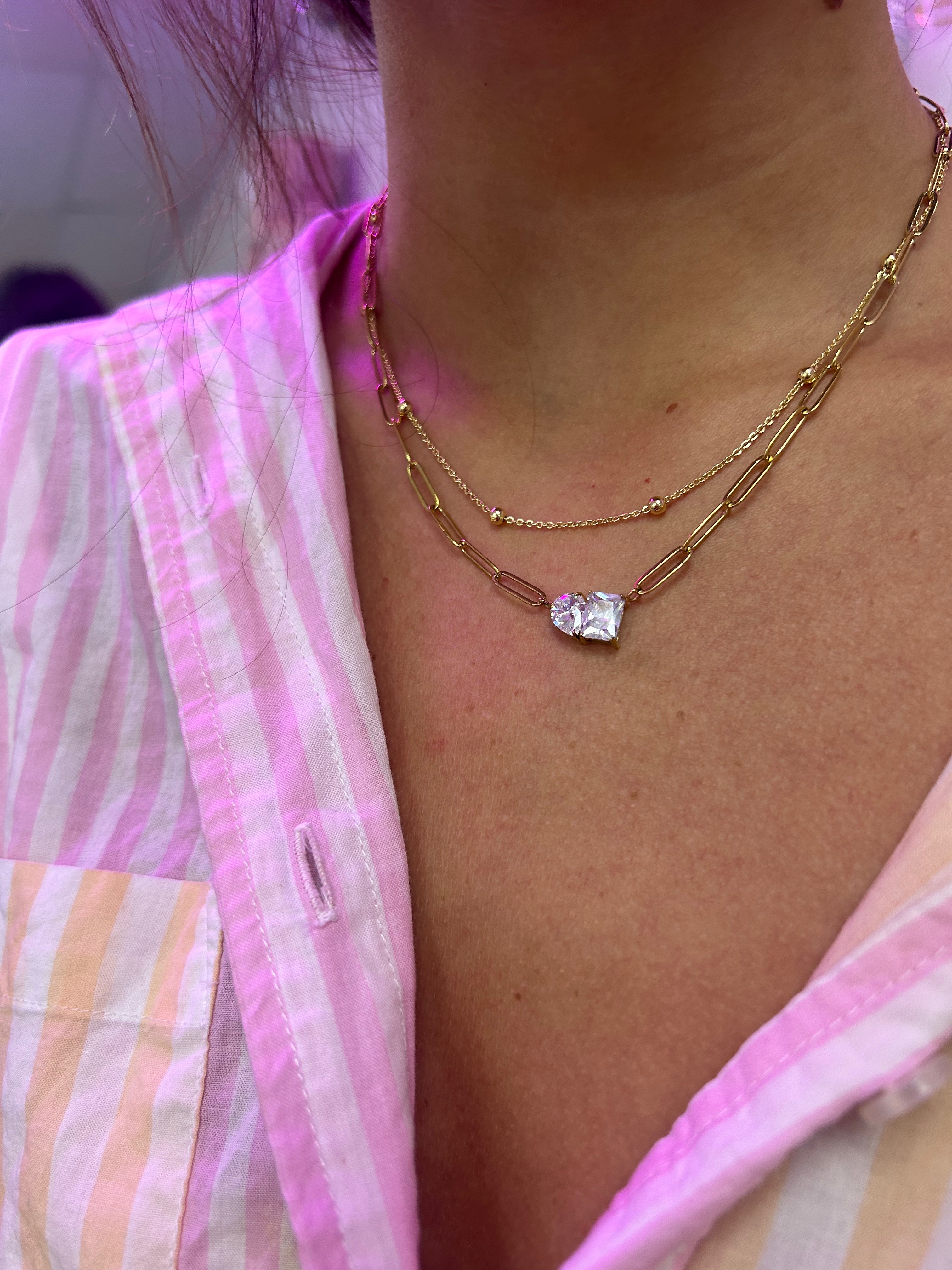 Double Diamond Necklace – East & Calla
